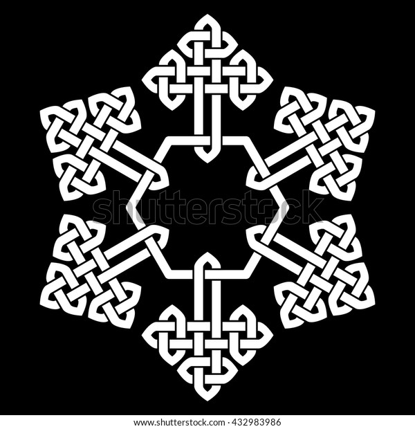 Chinese Knot Stylized Snowflake Vector Illustration Stock Vector ...