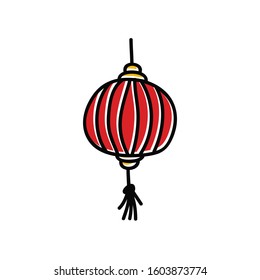 Chinese Lantern Doodle Icon Stock Vector (Royalty Free) 675941929