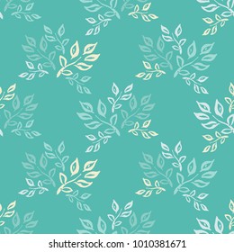 Chinese Leaves Seamless Background Decorative Leaves Stock Vector ...