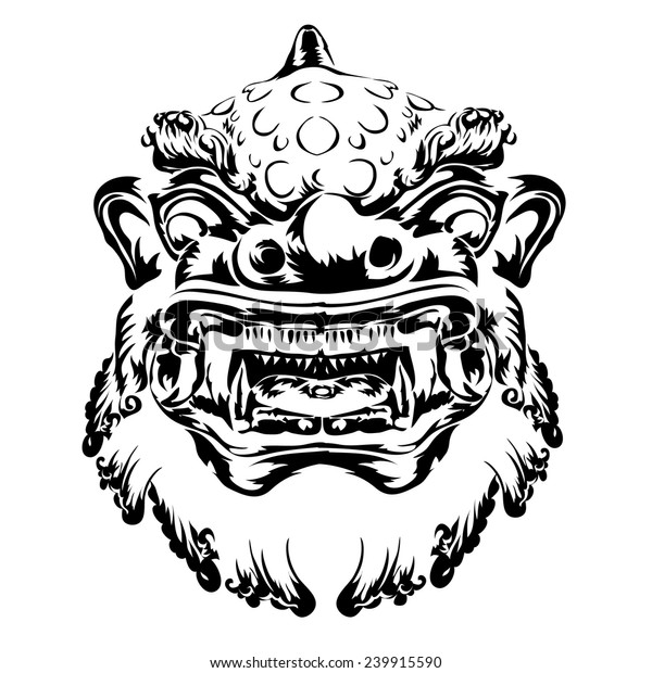 Chinese Lion Vector Stock Vector (Royalty Free) 239915590