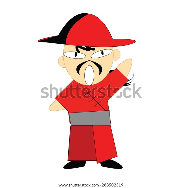 Chinese Man Cartoon Character Stock Vector (Royalty Free) 288502319 ...