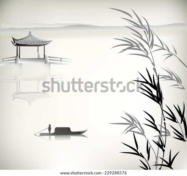 Chinese Painting Stock Vector (Royalty Free) 229288576 | Shutterstock