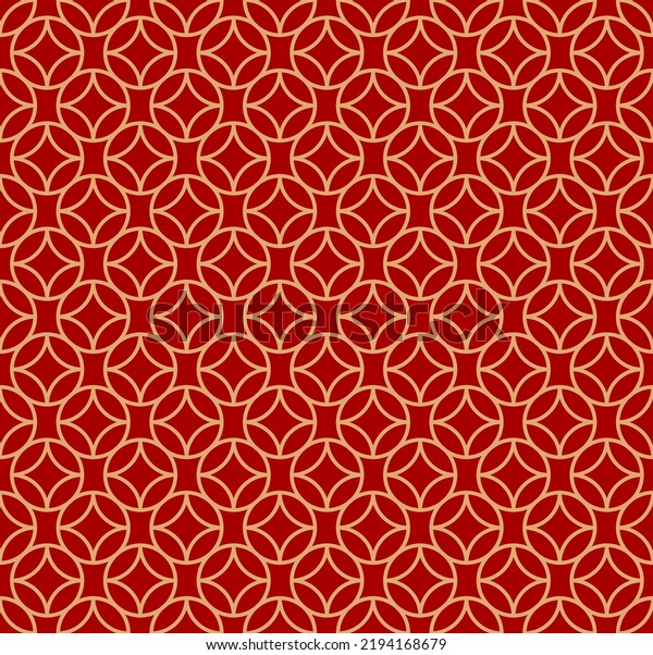 Chinese Seamless Pattern Oriental Pattern Redgold Stock Vector (Royalty Free) 2194168679 ...