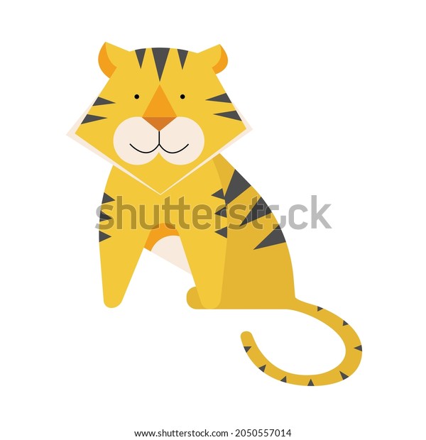 Chinese Tiger Vector Illustration On White Stock Vector (Royalty Free ...