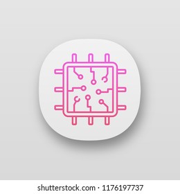 Computer Chip App Icon Uiux User Stock Vector (Royalty Free) 1175295541