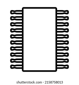 Chip Icon Bold Outline Design Editable Stock Vector (Royalty Free ...