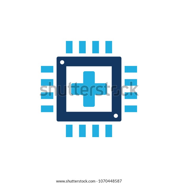 Chip Medical Logo Icon Design Stock Vector (Royalty Free) 1070448587