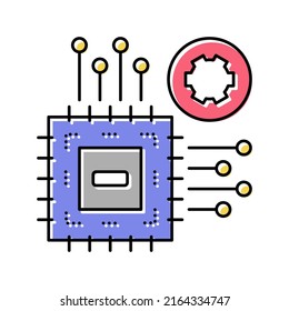 Chip Repair Color Icon Vector Chip Stock Vector (Royalty Free ...