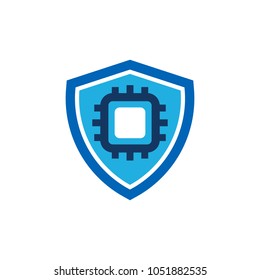 Chip Shield Logo Icon Design Stock Vector (Royalty Free) 1051882535 ...