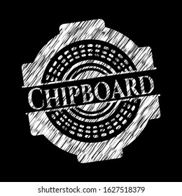 Chipboard On Chalkboard Vector Illustration Detailed Stock Vector ...