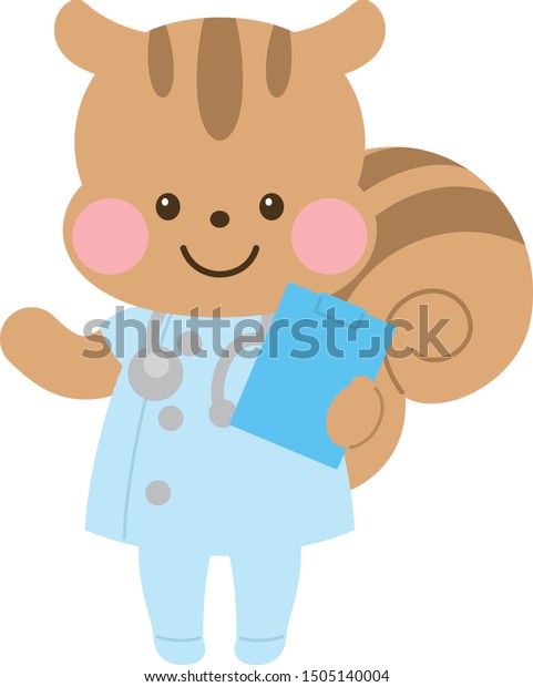 Chipmunk Doctor Veterinary Nurse Stock Vector (Royalty Free) 1505140004 ...