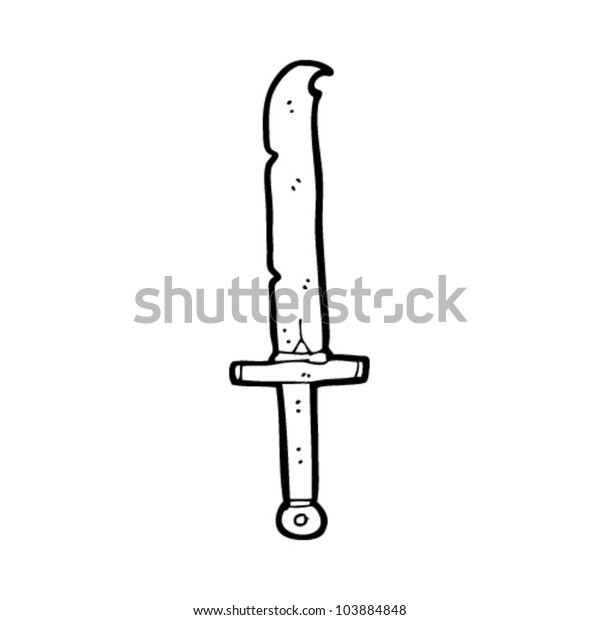 Chipped Old Sword Cartoon Stock Vector (Royalty Free) 103884848 ...