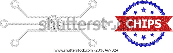 Chips Corroded Stamp Chip Connections Icon Stock Vector (Royalty Free ...