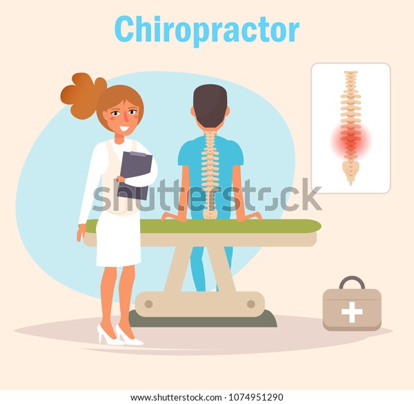 Chiropractor Vector Cartoon Isolated Art On Stock Vector (Royalty Free ...
