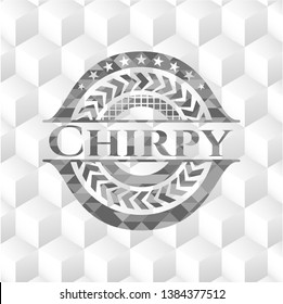 Chirpy Grey Emblem Cube White Background Stock Vector (Royalty Free ...