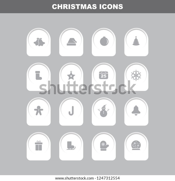 Chirstmas Icon Set Stock Vector (Royalty Free) 1247312554 | Shutterstock