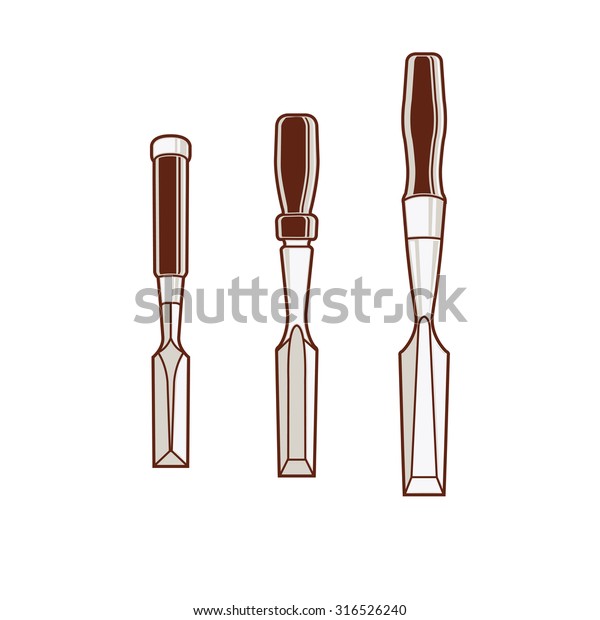 Chisels Vector Image Black White Version Stock Vector (Royalty Free ...