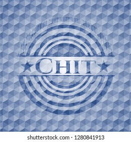 Chit Blue Badge Geometric Background Stock Vector (Royalty Free ...