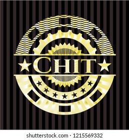 Chit Golden Emblem Badge Stock Vector (Royalty Free) 1215569332 ...