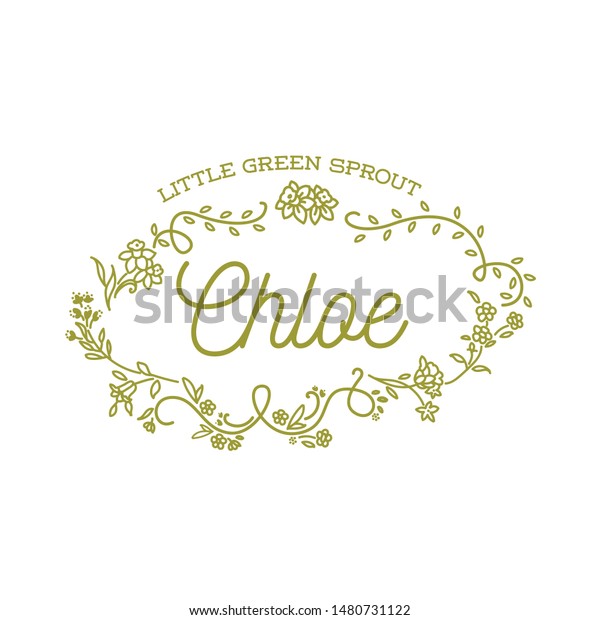 Chloe Beautiful Name Elegant Postcard Font Stock Vector (Royalty Free ...