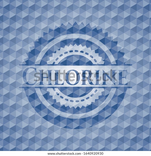 Chlorine Blue Badge Geometric Pattern Vector Stock Vector (Royalty Free ...