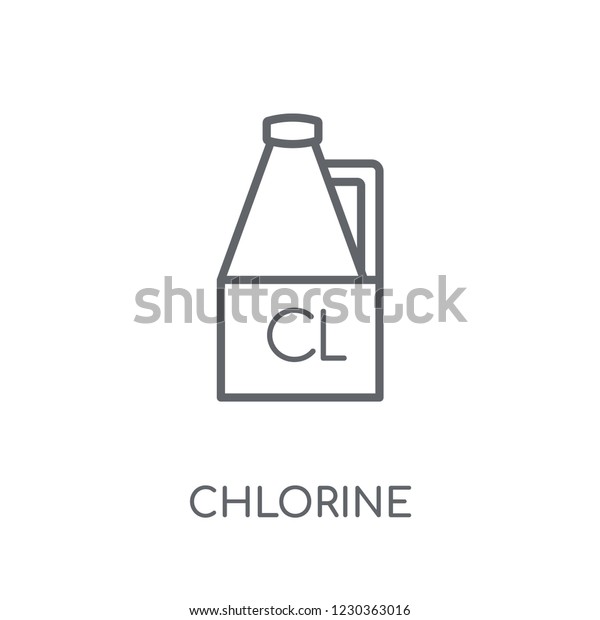 Chlorine Linear Icon Modern Outline Chlorine Stock Vector (Royalty Free ...
