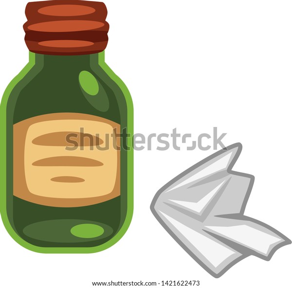 Chloroform Cloth Cartoon Vector Isolated Icon: vector de stock (libre ...