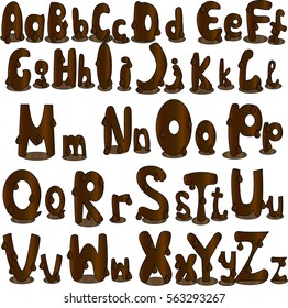 Chocolate Alphabet Stock Vector (Royalty Free) 563293267 | Shutterstock