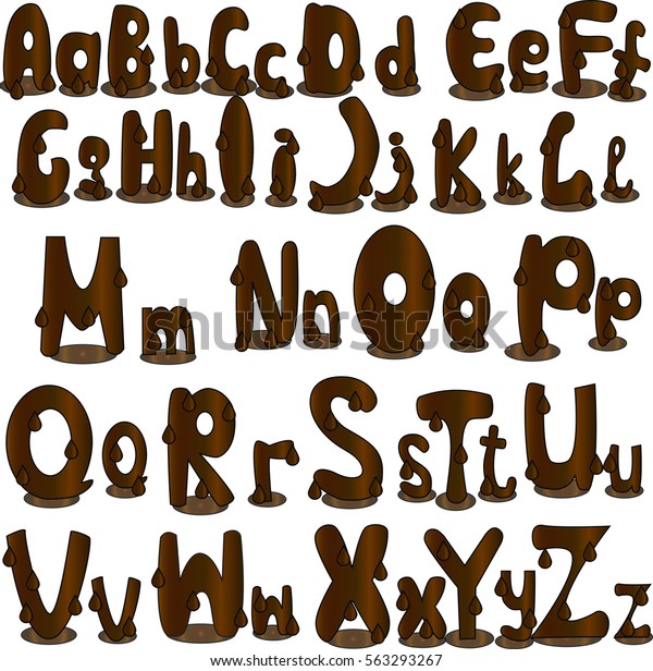 Chocolate Alphabet Stock Vector (Royalty Free) 563293267 | Shutterstock