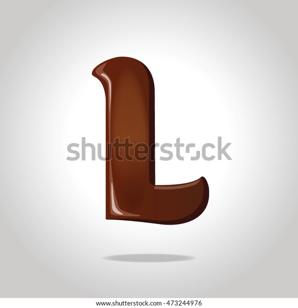 Chocolate Alphabet Letter L Stock Vector (Royalty Free) 473244976