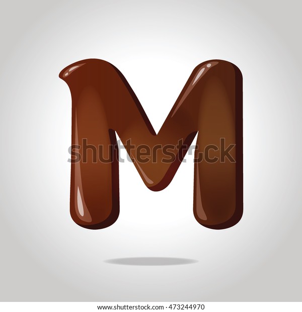 Chocolate Alphabet Letter M Stock Vector (Royalty Free) 473244970