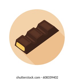 Chocolate Bar Color Flat Icon Web Stock Vector (Royalty Free) 608339402 ...