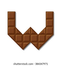 Chocolate Bar Font Isolated On White: vector de stock (libre de ...