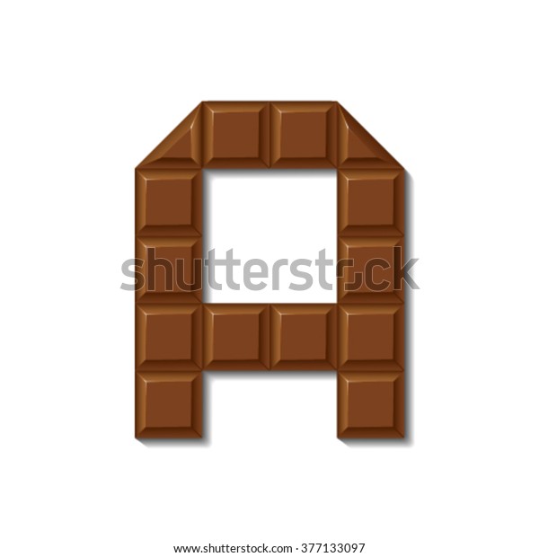 Chocolate Bar Font Isolated On White: vetor stock (livre de direitos ...