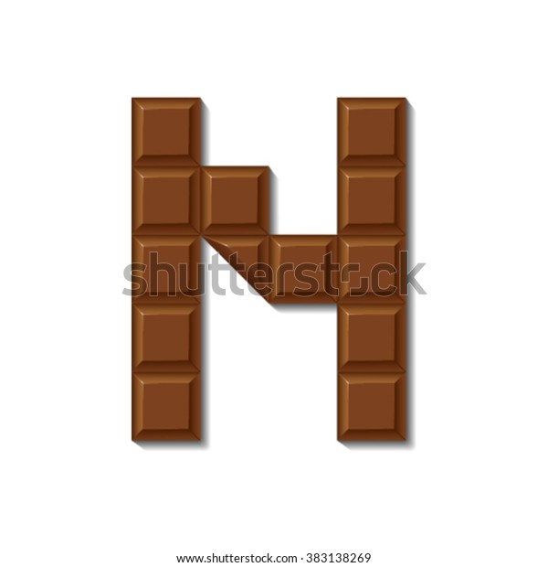 Chocolate Bar Font Isolated On White Stock Vector (Royalty Free ...
