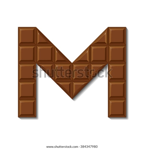Chocolate Bar Font Isolated On White Stock Vector (Royalty Free ...