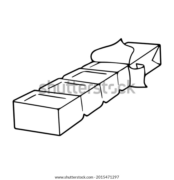 Chocolate Bar Line Vector Illustrationisolated On Stock Vector (Royalty ...