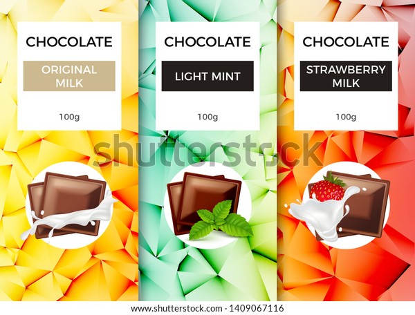 Chocolate Bar Packaging Template Design Chocolate Stock Vector (Royalty ...