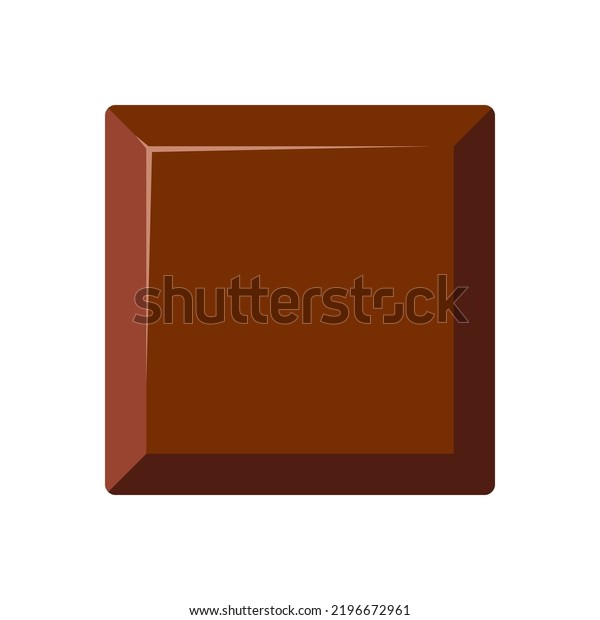 Chocolate Bar Piece Square Chunk Vector Stock Vector (Royalty Free ...