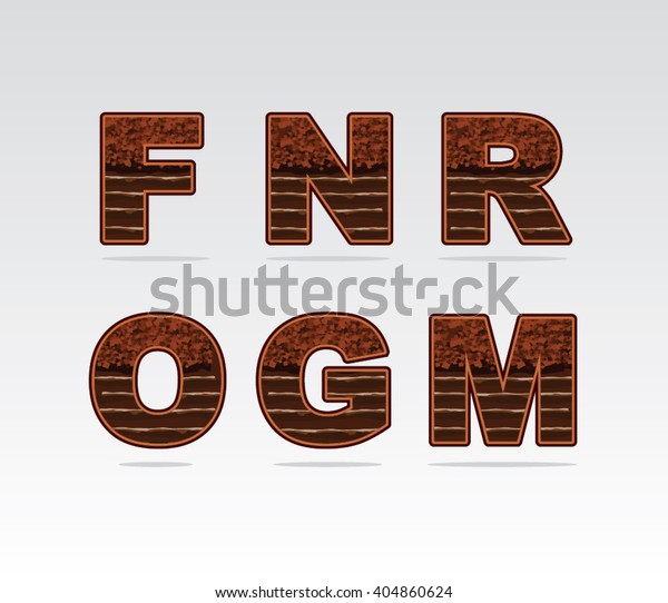 Chocolate Biscuit Letters Abc Alphabet Letter: เวกเตอร์สต็อก (ปลอดค่า ...