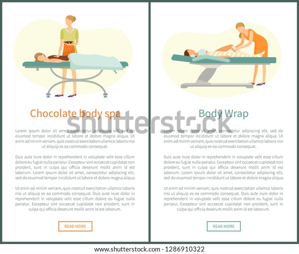 Chocolate Body Spa Legs Wrap Done Stock Vector (Royalty Free ...