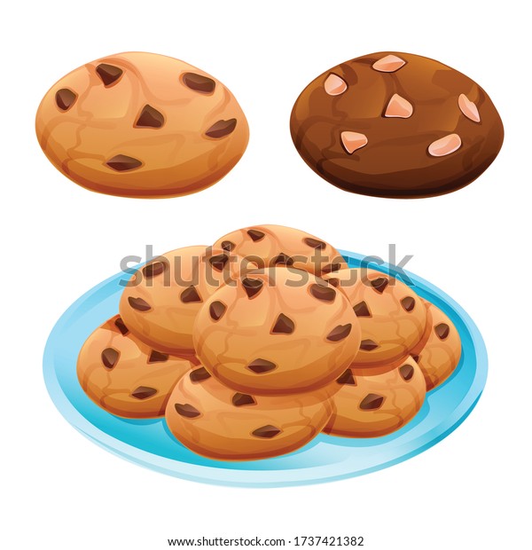 9,079 Plate Of Cookies Stock Vectors, Images & Vector Art | Shutterstock