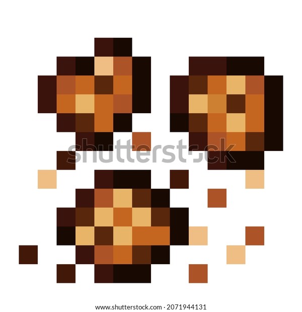 Chocolate Chip Cookies Pixel Art Vector Stock Vector (Royalty Free ...