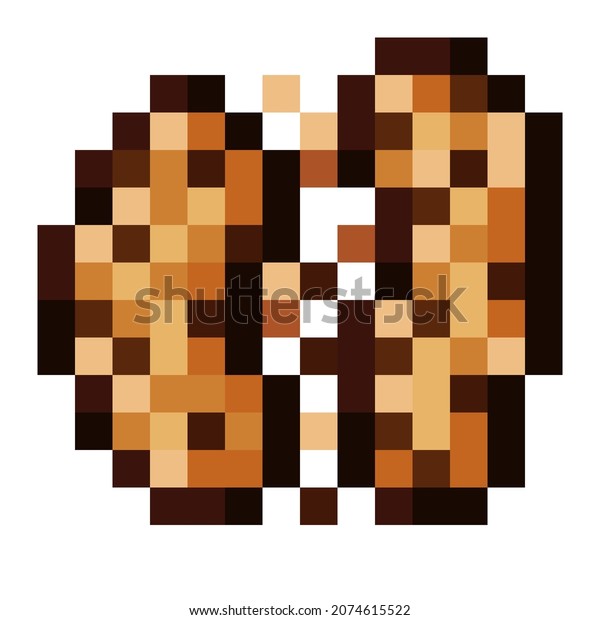 Chocolate Chip Cookies Pixel Art Vector Stock Vector (Royalty Free ...