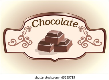 Chocolate Label Design Stock Vector (Royalty Free) 65235715