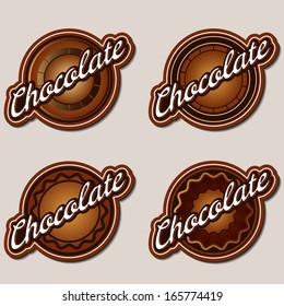 Chocolate Labels Design Templates Set Stock Illustration 165774407