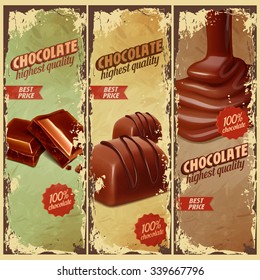 Chocolate Labels Vintage Stock Vector (Royalty Free) 339667796 ...
