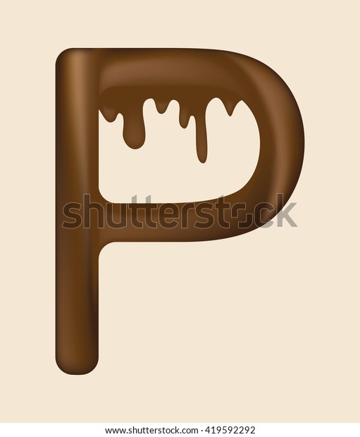 Chocolate Letter Pvector Chocolate Alphabet Stock Vector (Royalty Free ...