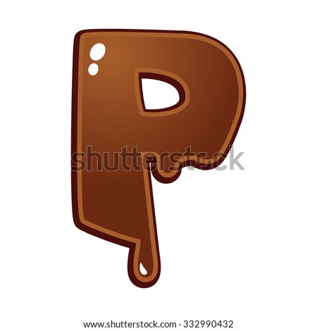Chocolate Melt Font Type Letter P Stock-Vektorgrafik (Lizenzfrei ...
