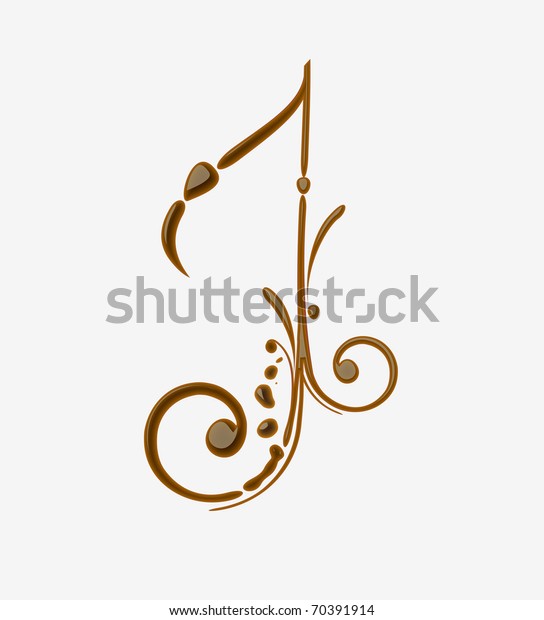 Chocolate Music Note Valentine Vector Design Stock Vector (Royalty Free ...